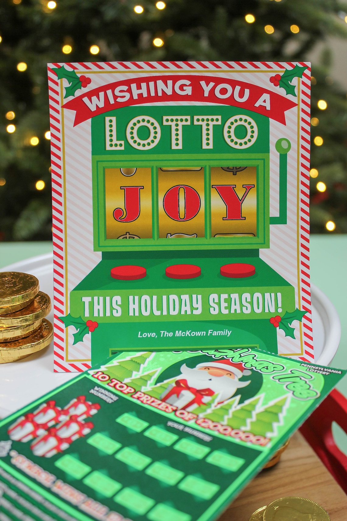 Lottery Ticket Holiday Gift Printable, Lottery Ticket Christmas Gift ...