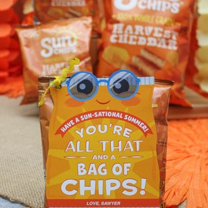 You're All That and a Bag of Chips End of the Year Printable, Printable ...