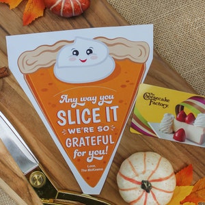 Pumpkin Pie Gift Card Holder Printable, Thanksgiving Gift Card Holder ...