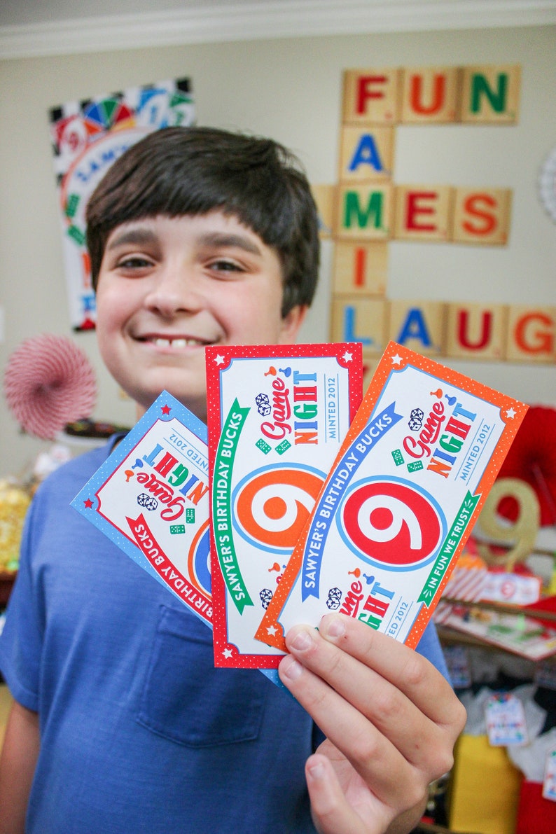 Game Night Birthday Bucks: Printable Party Decor (digital Download) - Etsy