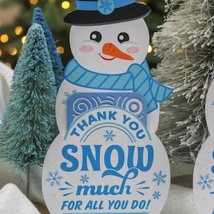 Snowman Gift Card Printable, Winter Gift, Teacher Gift, Staff Gift ...