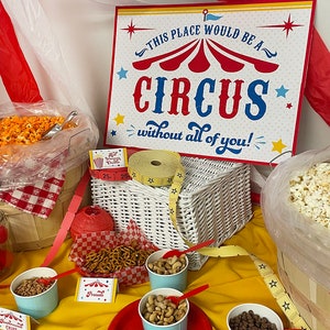 Teacher Appreciation Circus Carnival Printable Pack, Circus Carnival ...
