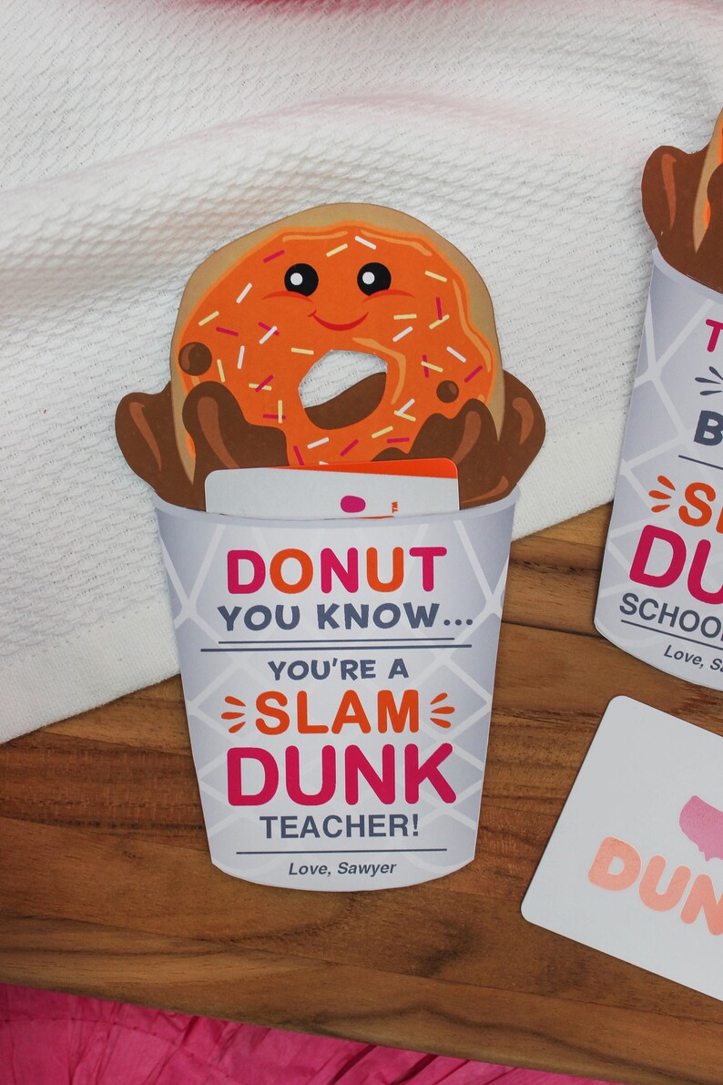 Coffee and Donut Teacher Appreciation Printable Gift for - Etsy