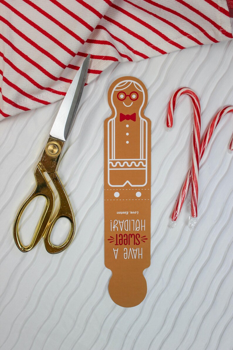 Christmas Gingerbread Man & Woman Treat Printable, Christmas Gift Tag ...