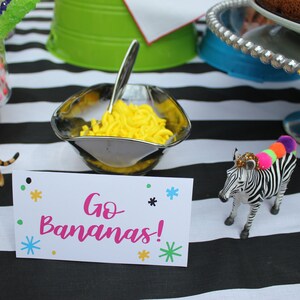 Party Animal Zoo Party - Food Signs, Bottle Labels, Table Signs ...