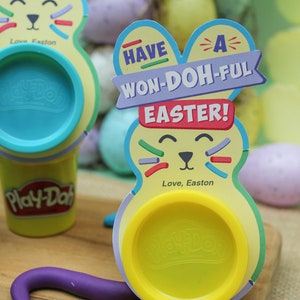 Play Dough Easter Gift, Easter Gift Printable, Easter Gift for Kids ...