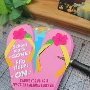 Flip Flop Teacher Gift Printable, Nail Polish Gift, Nail Salon Gift ...
