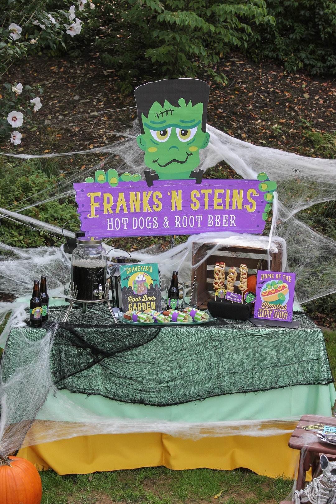 Franks & Steins, Halloween Frankenstein Party Printables, Hot Dogs ...