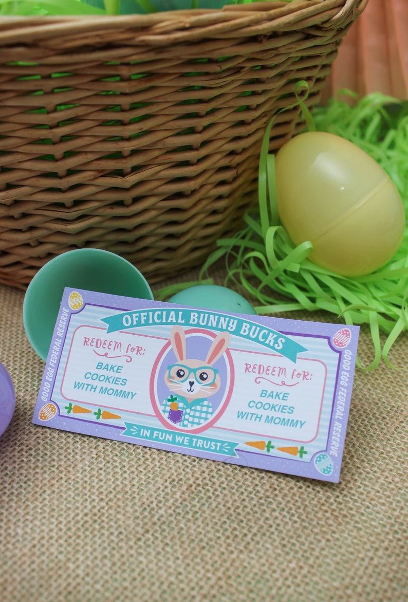Easter Bunny Bucks Printables Easter Play Money Easter Egg - Etsy