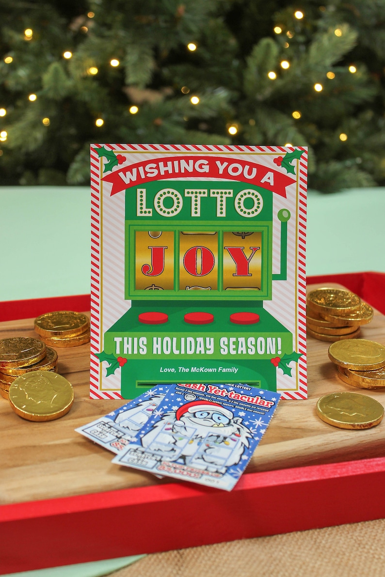 Lottery Ticket Holiday Gift Printable, Lottery Ticket Christmas Gift ...
