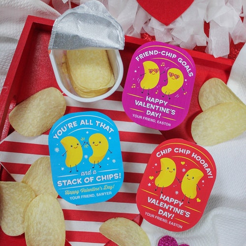 Chips Kids Valentine Printable Pringles Snack Size Chips - Etsy
