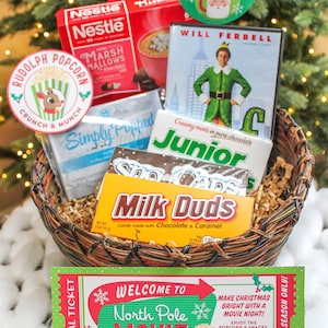 Christmas Movie Gift Basket Printables, North Pole Movie Theater ...
