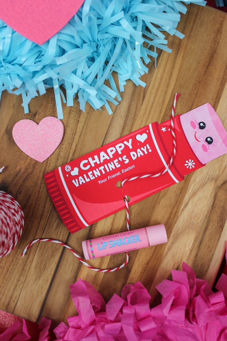 Chapstick Kids Valentine Printable Lip Gloss Valentine | Etsy