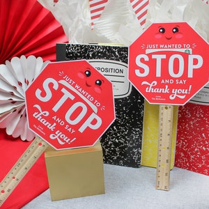 Stop Sign Crossing Guard Gift Card Holder Printable, Staff Appreciation ...
