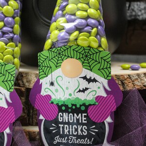 Halloween Gnome Printable, Gnome Treat Bag, Halloween Printable ...