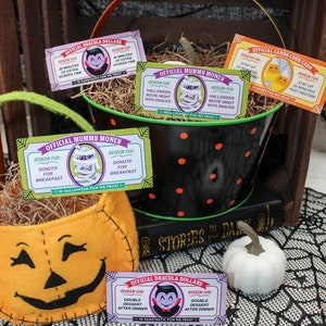 Halloween Play Money Printables, Halloween Coupons, Play Money Coupons ...