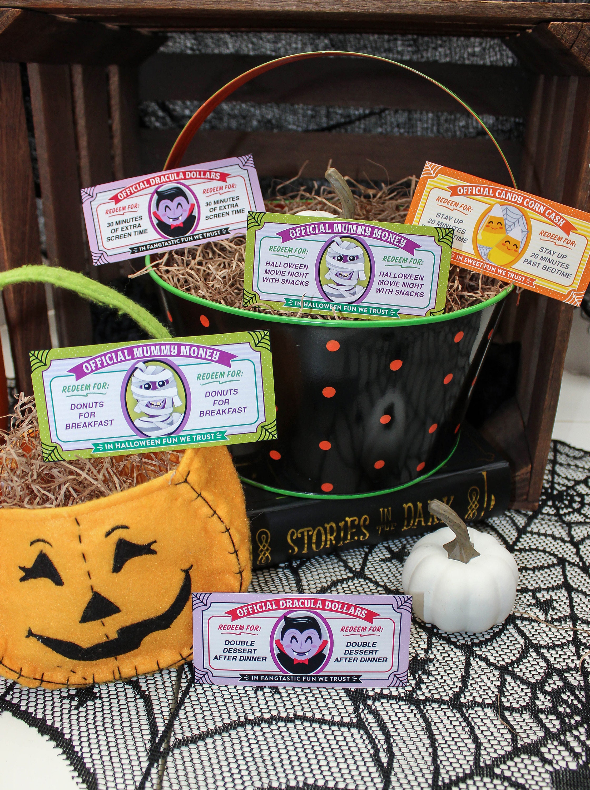 Halloween Play Money Printables, Halloween Coupons, Play Money Coupons ...