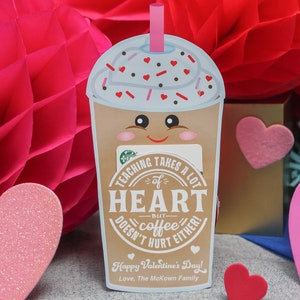 Teacher Coffee Valentine, Teacher Gift, Teacher Valentine, Gift Card ...