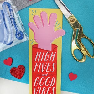 High Five Valentine, Sticky Hand Valentine, Valentine Printable, Kids ...