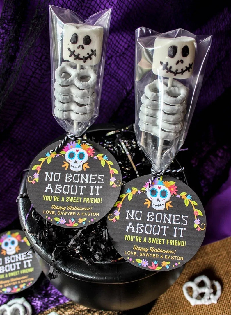 No Bones About It You're a Sweet Friend Halloween Gift Tag, Halloween ...