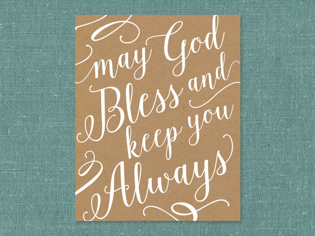 May God Bless and Keep You Always - Art Print - PDF and JPG Printables ...