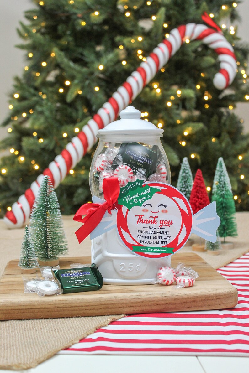 Mint Christmas Gift Tag, Teacher Gift Tag, Teacher Appreciation ...