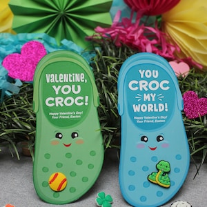 Shoe Charm Valentine, Clog Shoe Valentine, Valentine Printable, Kids ...