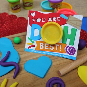 Play Dough Valentine Printable, Non-candy Valentine, Printable ...