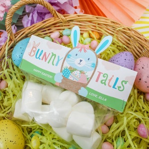 Bunny Tails Treat Bag Topper—personalizable Editable Pdf—perfect for ...