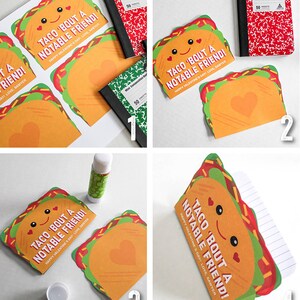 Taco Notebook Kids Valentine Printables, Taco, Notebook, Classroom ...