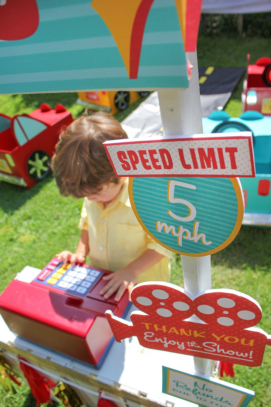 Retro Drive-in Movie Birthday Party Ticket Booth Printable Signs ...