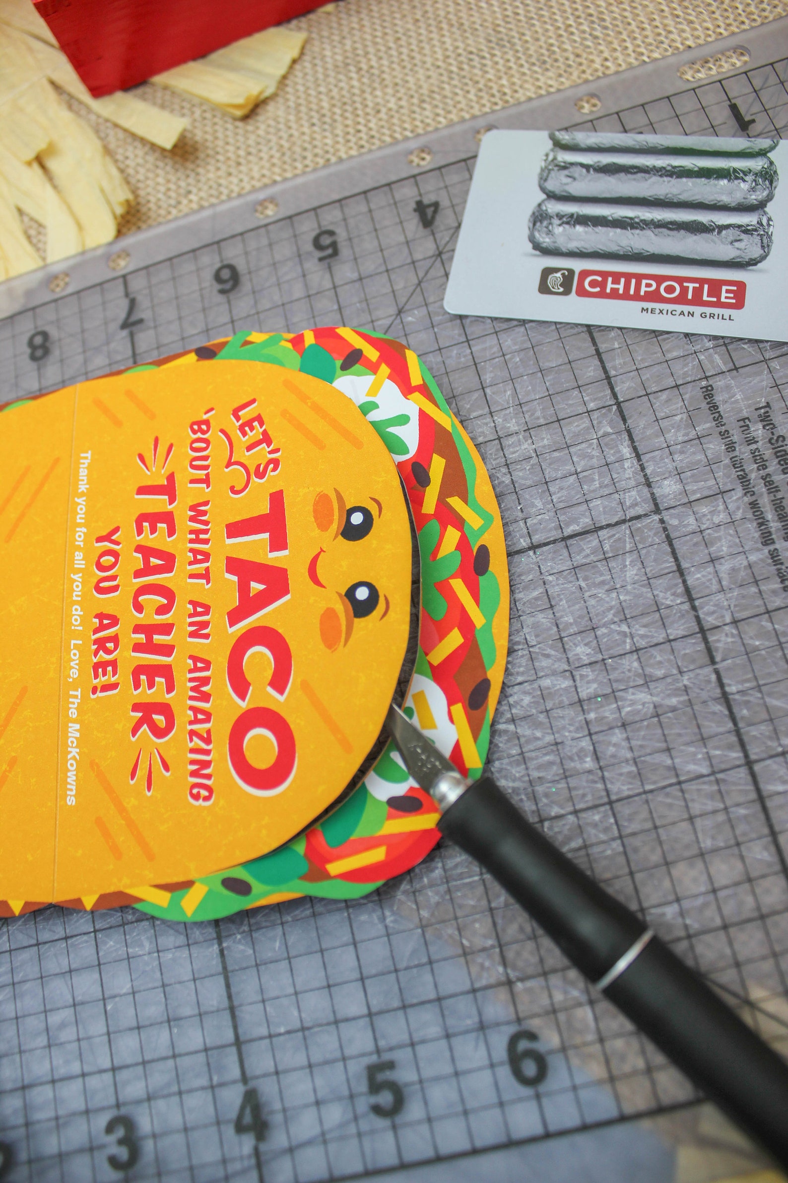 Taco and Burrito Teacher Gift Card Holder Printable, Instant Download ...