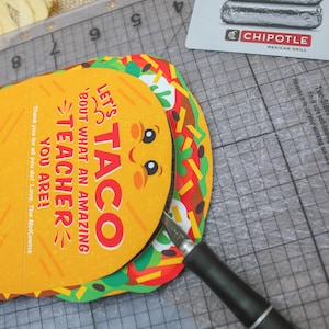 Taco and Burrito Teacher Gift Card Holder Printable, Instant Download ...