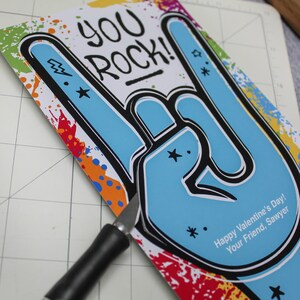 Rocker Valentine, Rock Candy Valentine, Valentine Printable, Kids ...