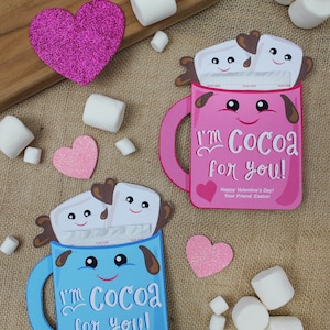 Hot Cocoa Kids Valentine Printable, Hot Chocolate Valentine Gift ...