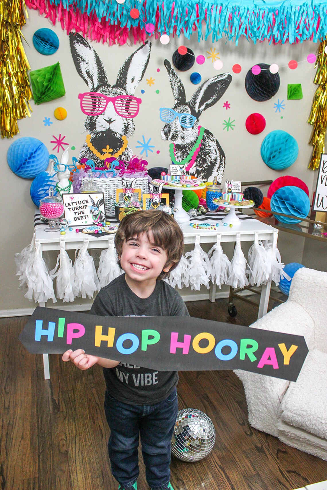 Hip Hop Hooray Easter Party Printables, Hip Hop Bunny, Easter, Boombox ...