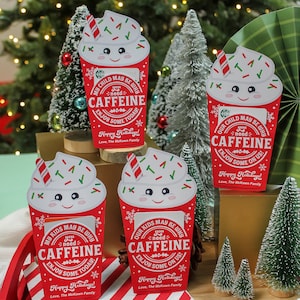 Need Caffeine Holiday Coffee Gift Card Printable, Teacher Gift, Teacher ...