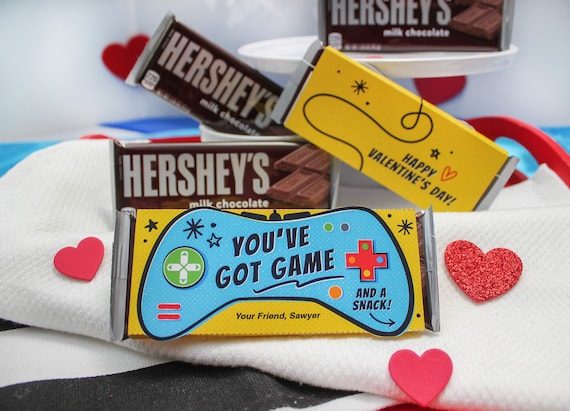 Video Game Kids Valentine, Candy Bar Wrapper Kids Valentine, Gamer ...