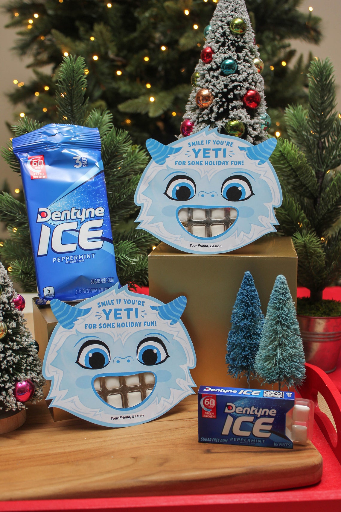 Chewing Gum Yeti Printable, Holiday Printable, Classroom Holiday Gift ...