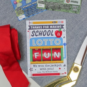 Lottery Ticket Teacher Gift Printable, Scratch off Lottery Ticket Gift ...