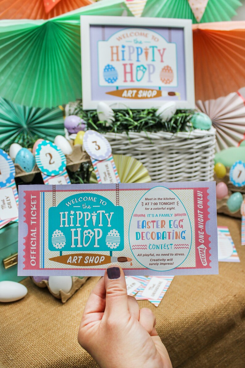 Easter Egg Decorating Contest Printables, Easter Printable Pack, Easter ...