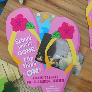 Flip Flop Teacher Gift Printable, Nail Polish Gift, Nail Salon Gift ...
