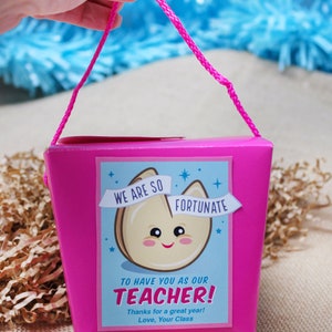 Fortune Cookie Teacher Gift Tag, Fortunate Gift Tag, Teacher Classroom ...