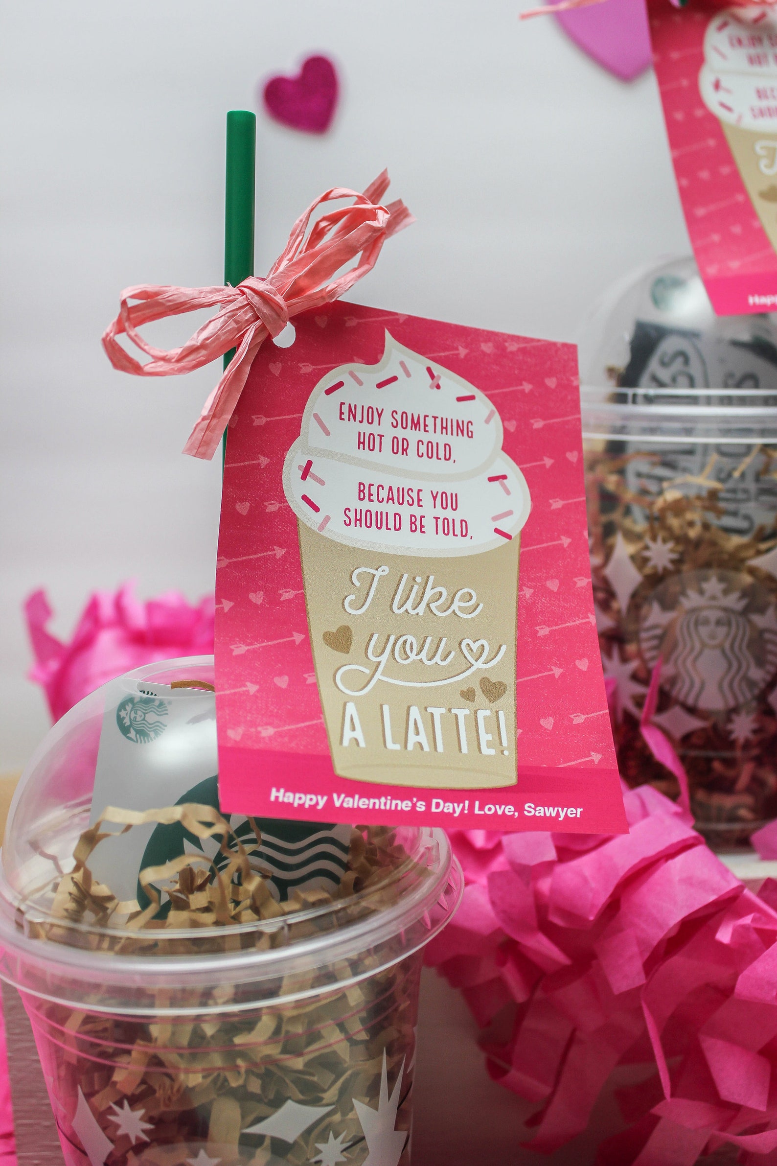 Latte Valentine Gift Tag Printables Teacher Gift Co-worker | Etsy