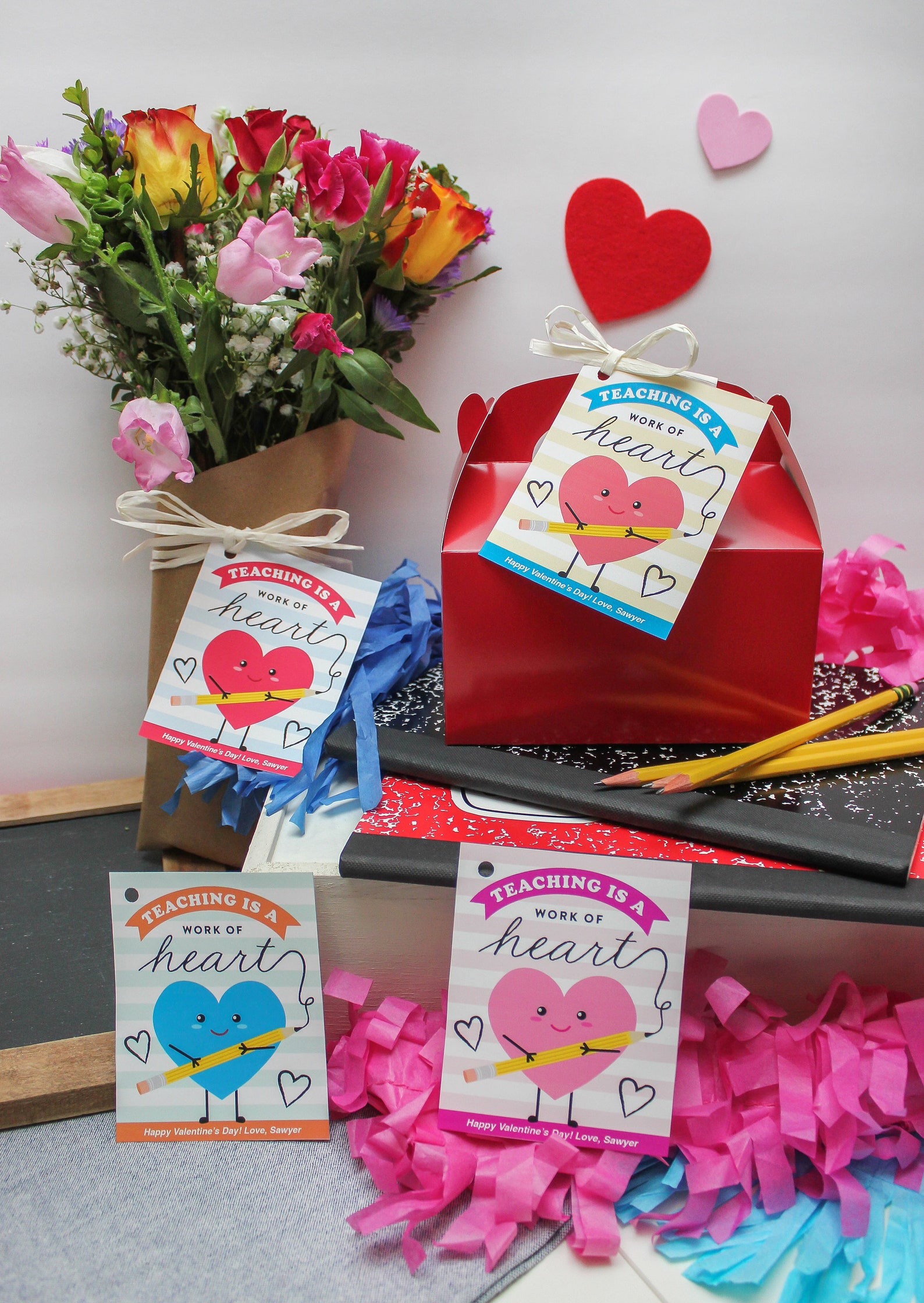 Teaching is a Work of Heart Printable Gift Tag Teacher Gift - Etsy