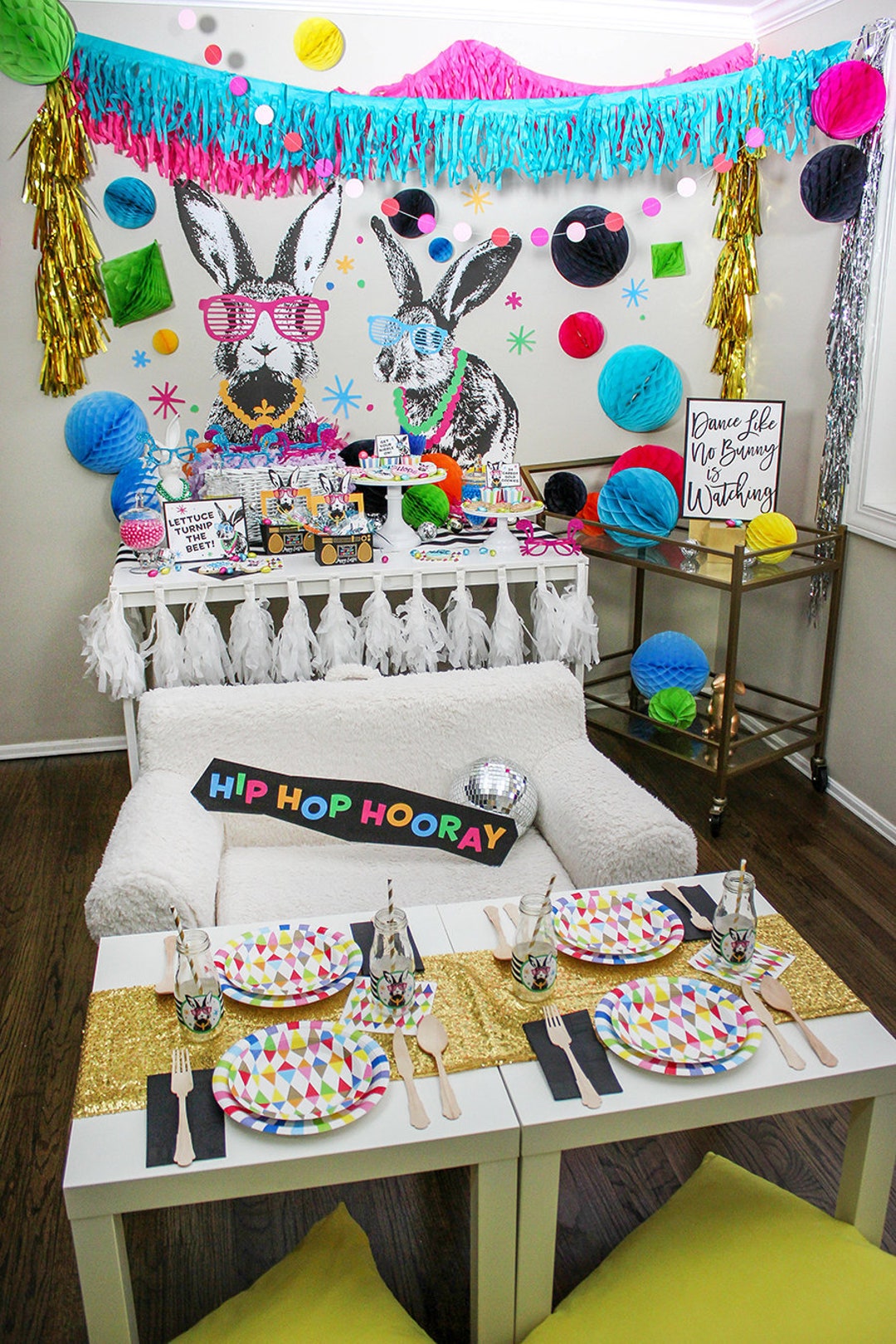 Hip Hop Hooray Easter Party Printables, Hip Hop Bunny, Easter, Boombox ...