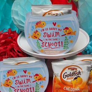 School of Fish Valentine, Fish, Goldfish, Valentine Printable, Kids ...
