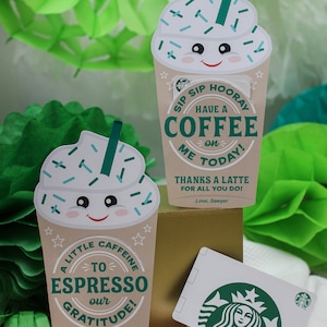 Coffee Thank You Gift Printable, Teacher Gift, Teacher Appreciation ...