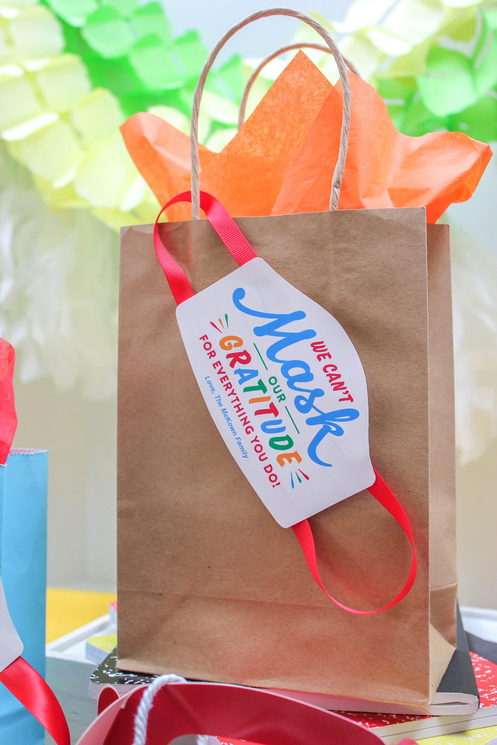 Can't Mask Our Gratitude PRINTABLE Gift Tag, Mask Gift Tag, Thank You ...