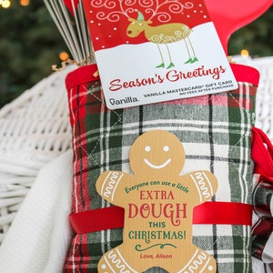 Extra Dough Christmas Gift Tag Printable to Be Paired With a Gift Card ...